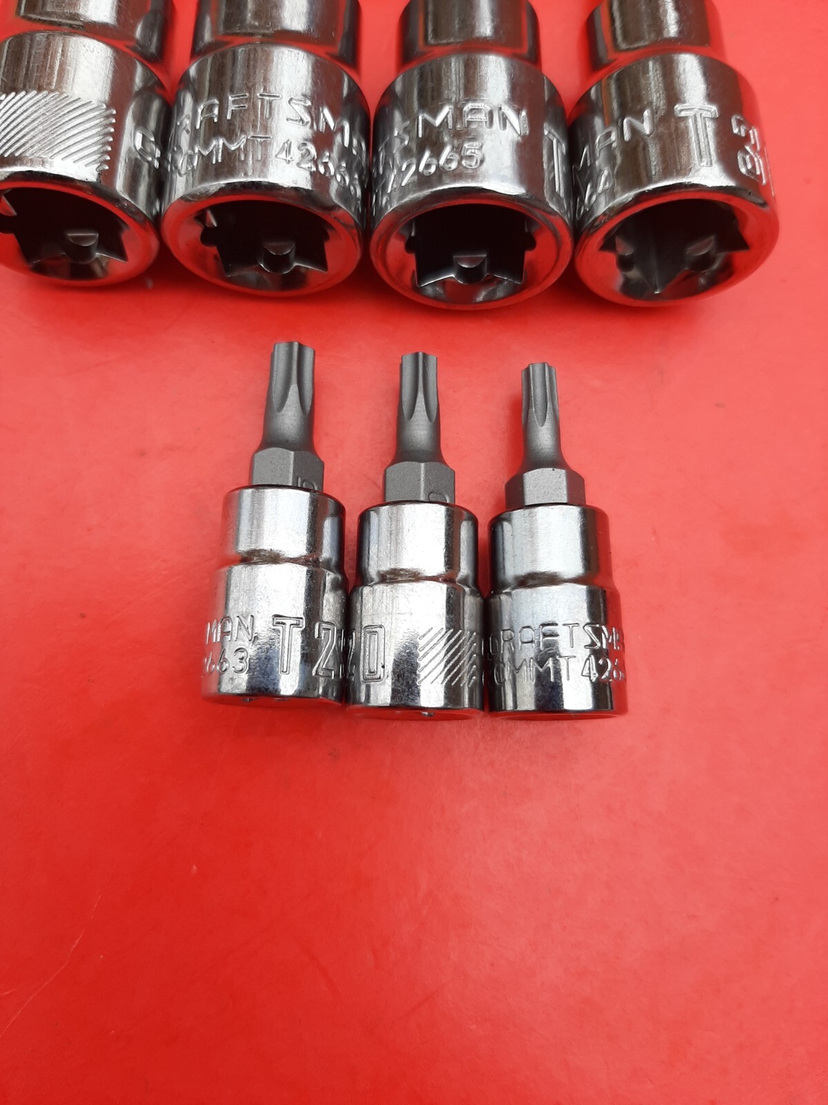 NEW CRAFTSMAN TOOLS 7 Piece 1/4 & 3/8" Drive Torx Star Bit Driver ...