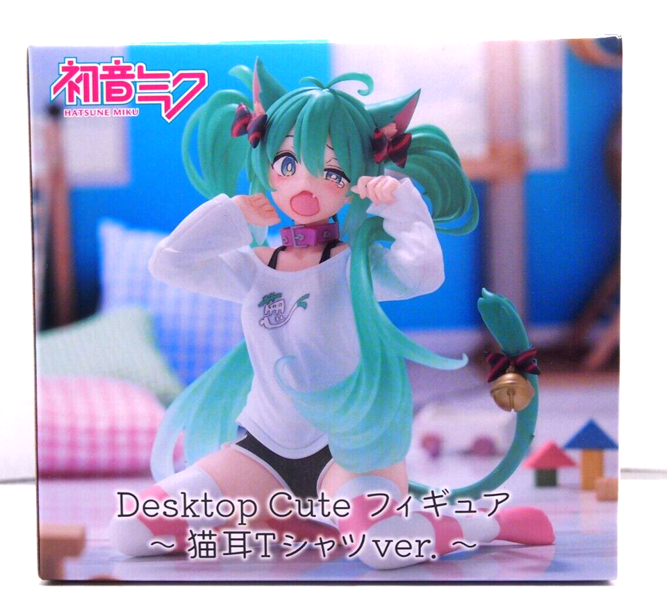Hatsune Miku Desktop Figure Cat Ears T-Shirts Ver. Japan TAITO | eBay