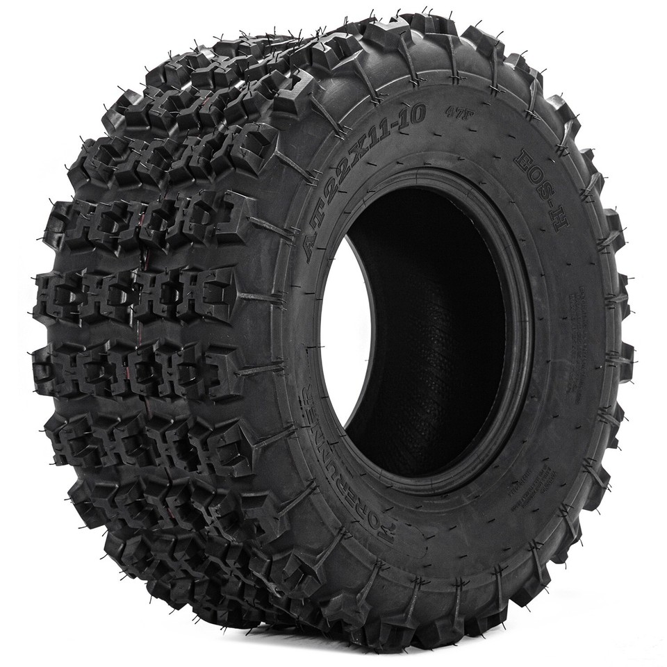 22x11x10 22x11-10 6Ply ATV UTV Tires Set of 2 | Mud Tread Pattern | 2 ...