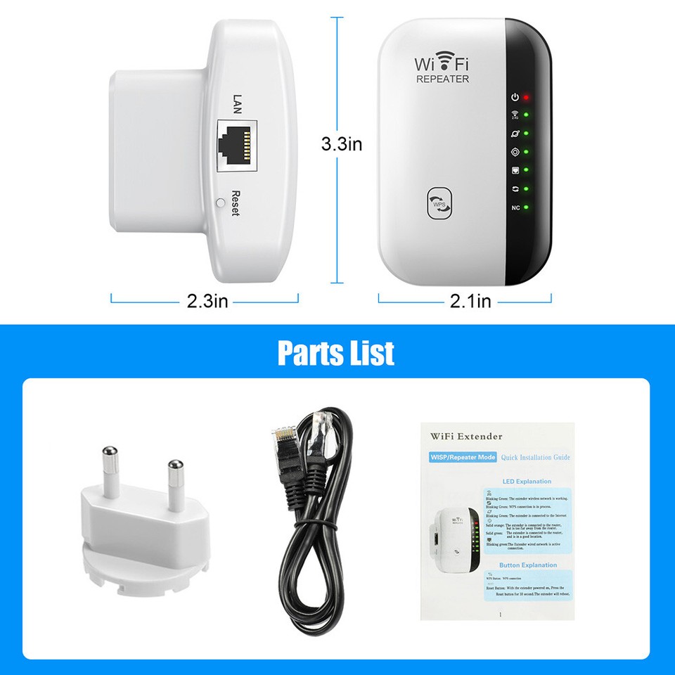 300Mbps WLAN Repeater Router Range Wifi Signal Verstärker Access Point ...