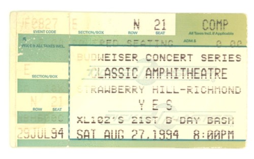 Yes the band 8/27/94 Strawberry Hill Richmond VA Rare Ticket Stub | eBay