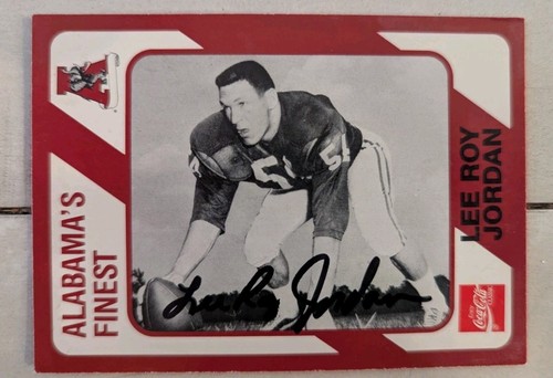 Lee Roy Jordan #29 signed autograph Alabama's Finest Collegiate ...