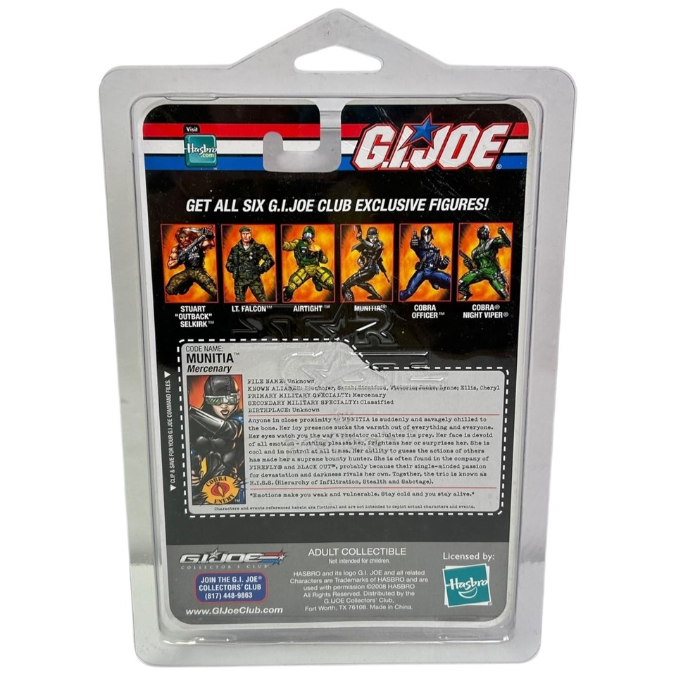 GI Joe Munitia 3.75" Action Figure Collector's Club FSS v1 MOC 2008 ...