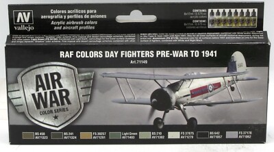 Vallejo 71.149 RAF Colors Day Fighters Pre-War to 1941 (Air War) WW2 ...