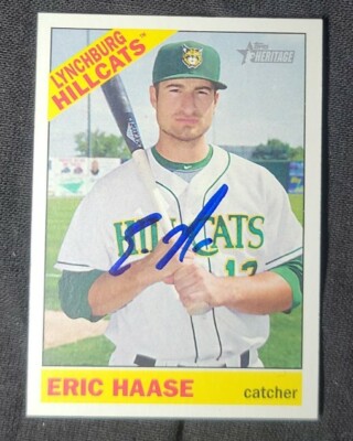 Eric Haase 2015 Topps Heritage Minors signed auto card RC Tigers ...