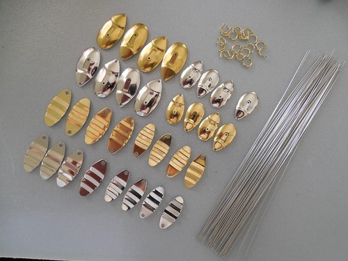 SPINNER BLADE ASSORTMENT .024 WIRE RIPPLE & JUNE BUG LURE MAKING ...