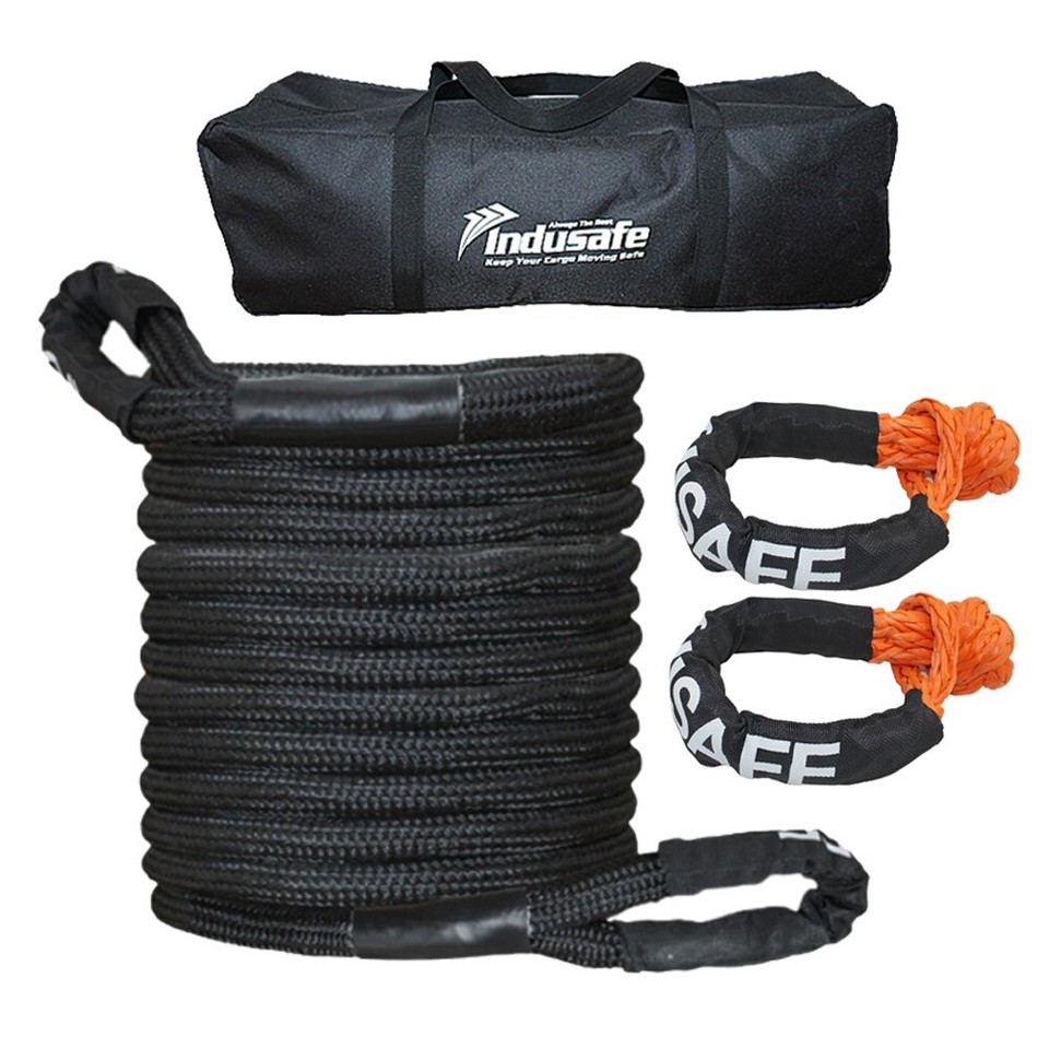 1" x 30' Kinetic Energy Recovery Rope Tow Strap Heavy Duty Snatch Rope ...