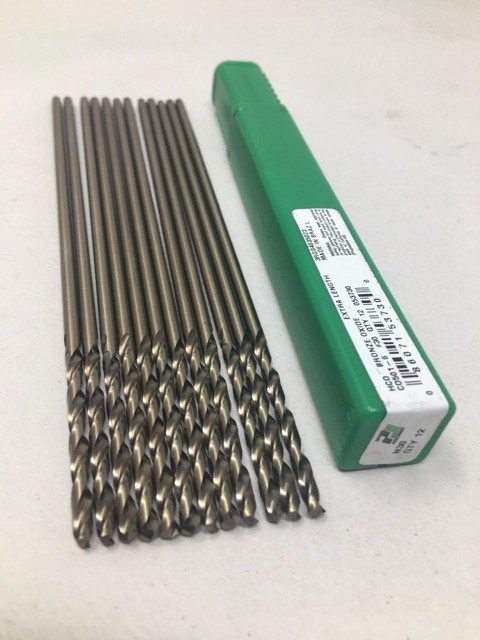 12 PTD Extra Long 6" Length Aircraft Drill Bits, Number #30 Wire Gauge ...