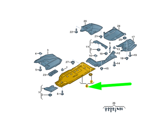 AUDI A4 B9 Left Side Underbody Cover 8W0825207C NEW GENUINE | eBay