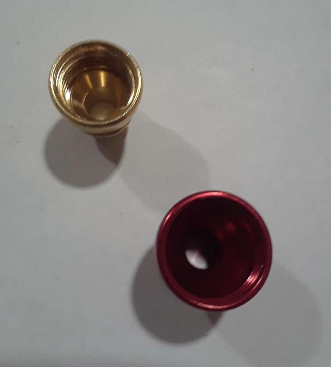 MIXED BRASS AND ANODIZED DOUBLE BOWL TOBACCO SMOKING PIPE CAP & POUCH ...