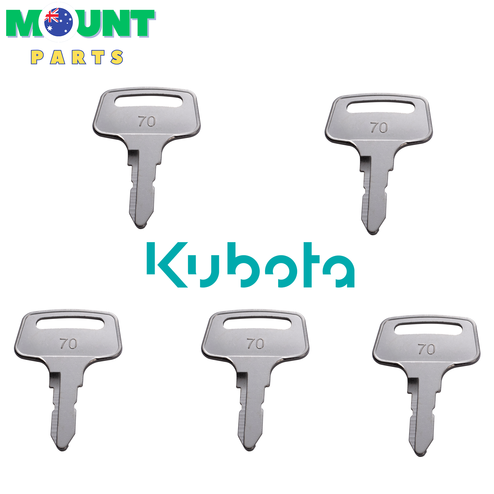 5 Ignition Key For Kubota Tractor Equipment Keys Replaces 37410-55150 ...