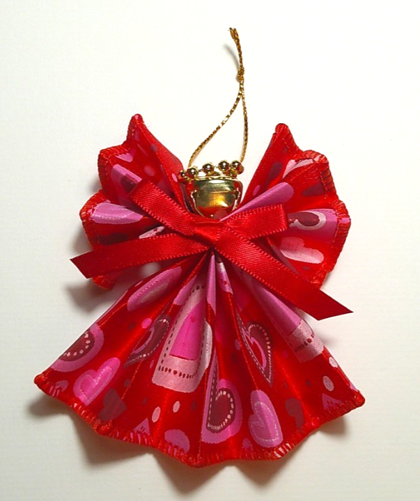 Red HEARTS Angel Ornament NEW Handmade | eBay