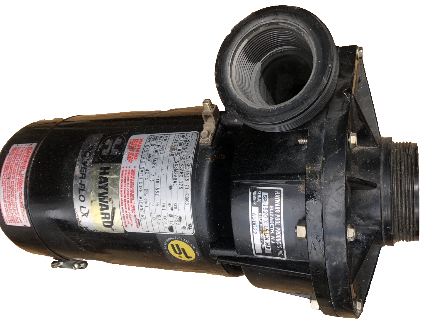 Hayward pool & Spa pump 1.5 Hp 230 V Single Speed (repaired & tested ...