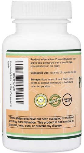 Phosphatidylserine Supplement 300Mg Per Serving, 120 Capsules (Phospha ...