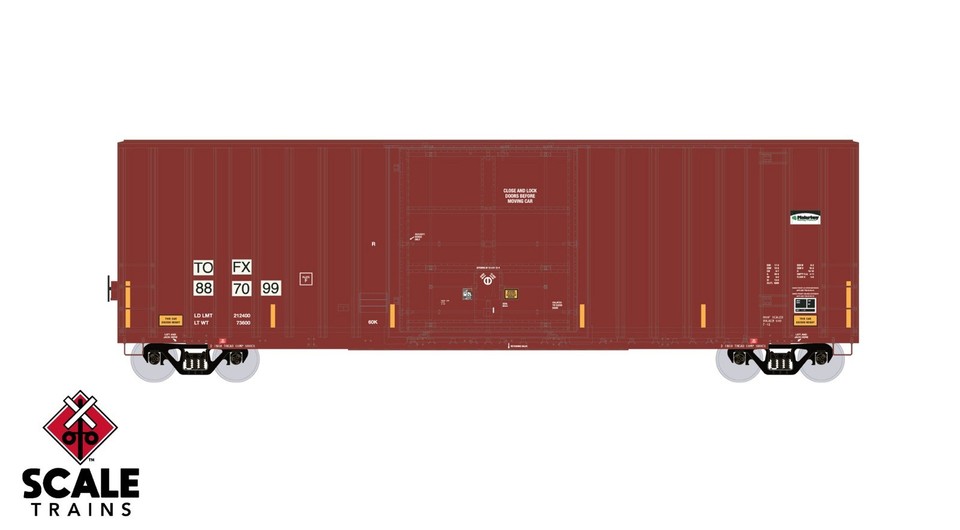 EXACTRAIL HO Gunderson 6269 50' High-Cube Boxcar TOFX ex IC Patch ...