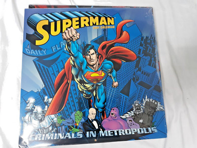 Rare 2001 DC SUPER HERO SUPERMAN Criminals in Metropolis Calendar New ...