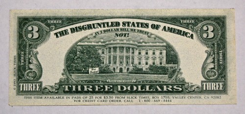 Two Bill Clinton Three Dollar Bills - Novelty Currency | eBay