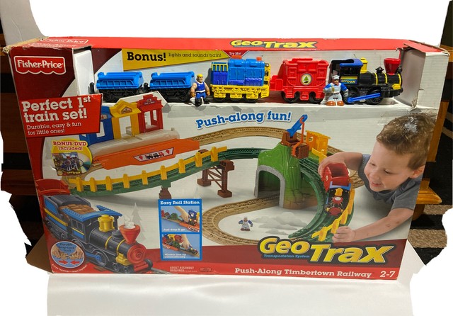 Push Along Timbertown Railway Geo Trax Fisher Train Set 2019 V7294 for ...