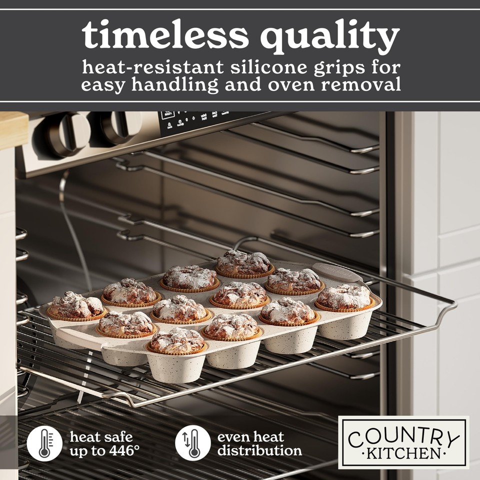 Country Kitchen Nonstick Stackable Bakeware Set - Durable, Easy Release ...