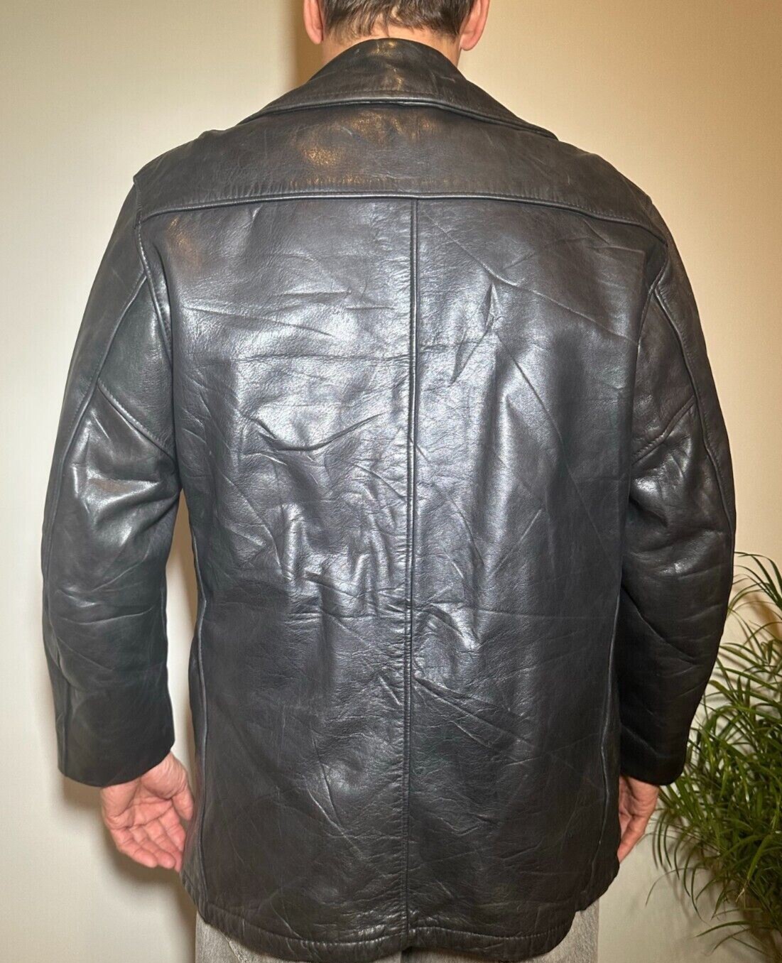VINTAGE SCHOTT NYC 740N PEA COAT LEATHER JACKET SIZE 40 Excellent ...