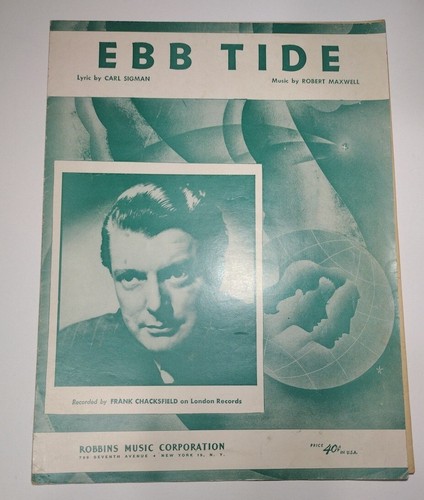 Ebb Tide Sheet Music Carl Sigman & Robert Maxwell 1953 | eBay