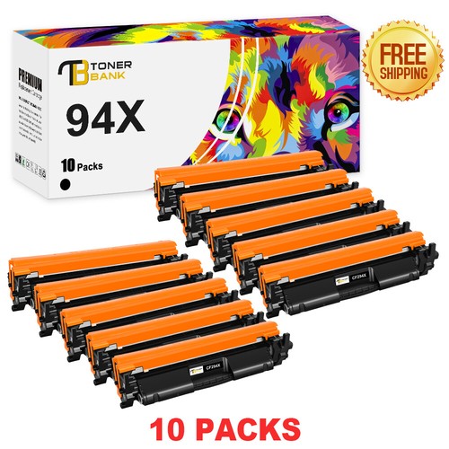 10x Black CF294X 94X Toner Cartridge for HP LaserJet Pro M118dw M148dw ...