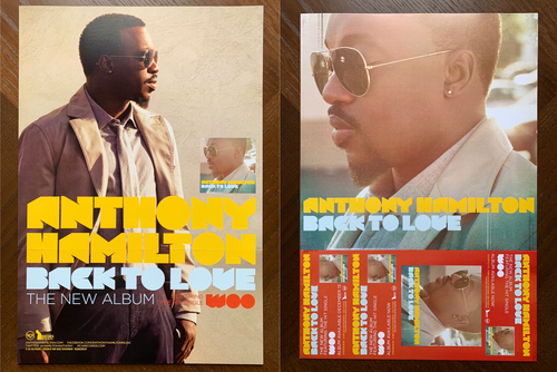 ANTHONY HAMILTON Back To Love 2-Sided 12x17.5 Poster 2011 Original ...