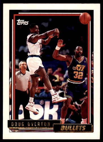 1992-93 Topps Gold #317 Doug Overton Washington Bullets | eBay