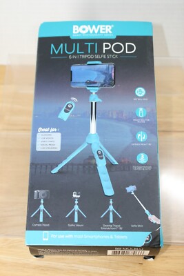 Bower MultiPod 6 in 1 Selfie Stick -36" Tripod for GoPro, Camera, Phone ...