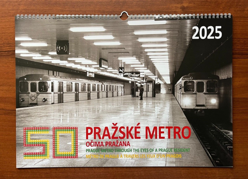 12 Month Calendar 2025 "50 years. The Prague Metro ...." | eBay