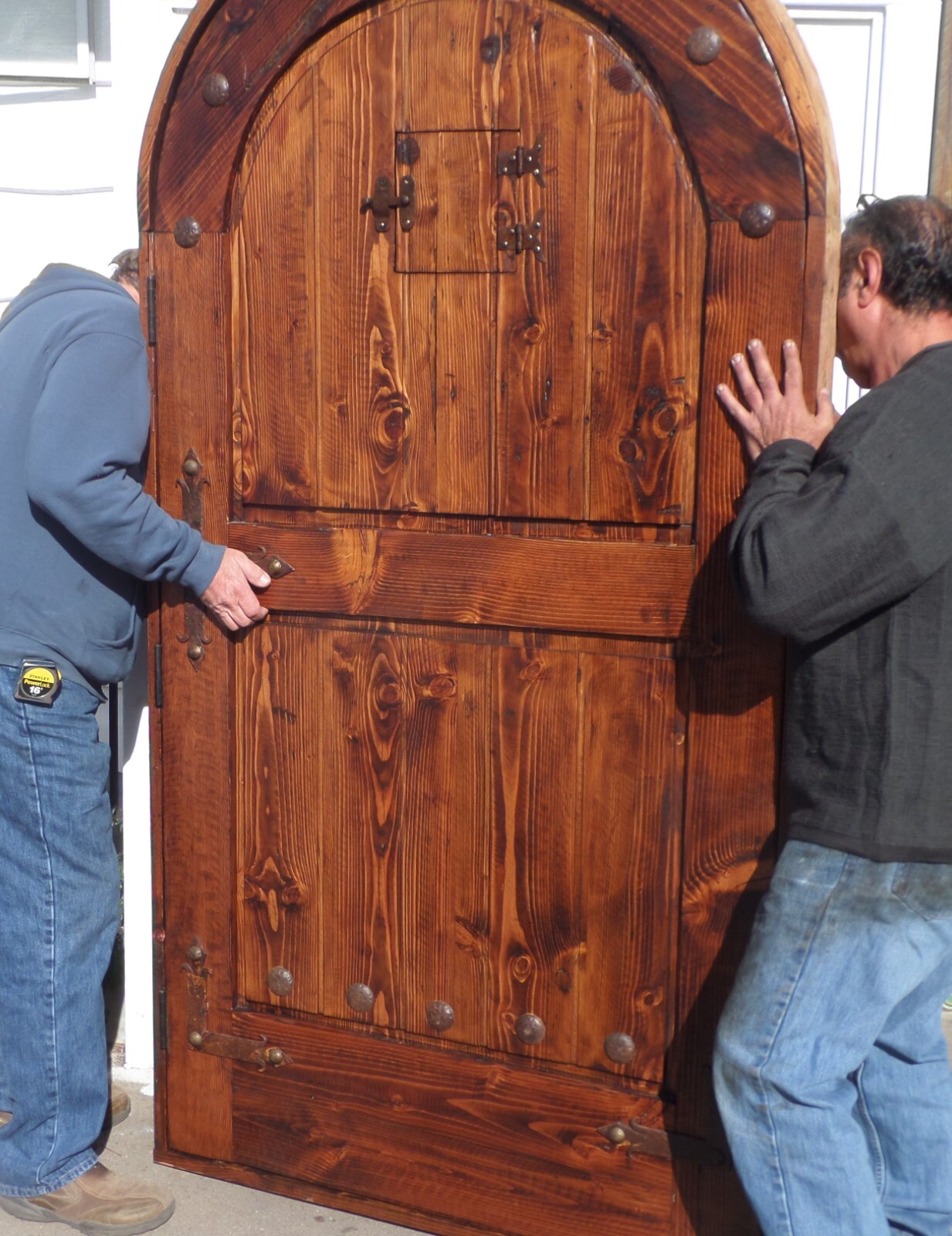 Rustic CUSTOM reclaimed lumber arched top door solid wood storybook ...