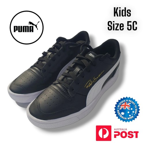Puma Kids Black Ralph Sampson Shoes Size US 5C (23cm) UK4 Unisex Black ...