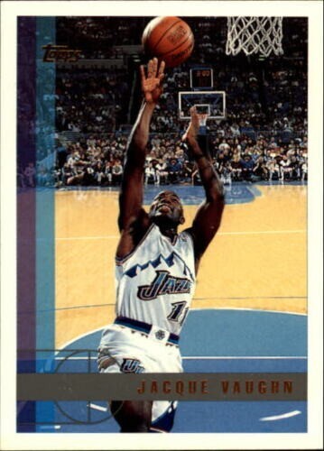 1997-98 Topps Utah Jazz Basketball Card #199 Jacque Vaughn Rookie | eBay