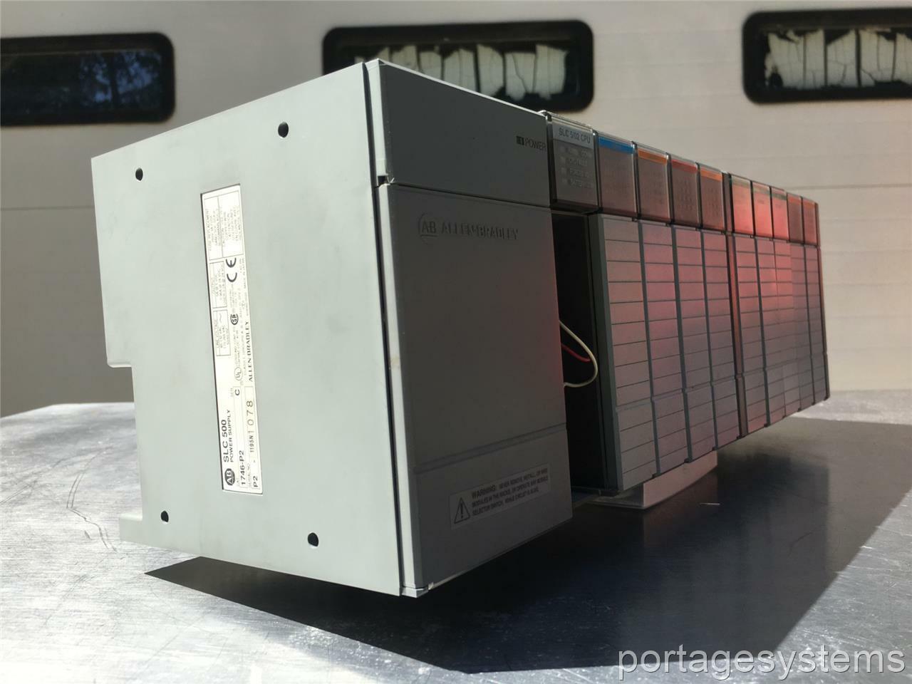 Allen Bradley SLC 5/02 PLC -10-Slot Rack w/Modules 1747-L524 Ser. C | eBay