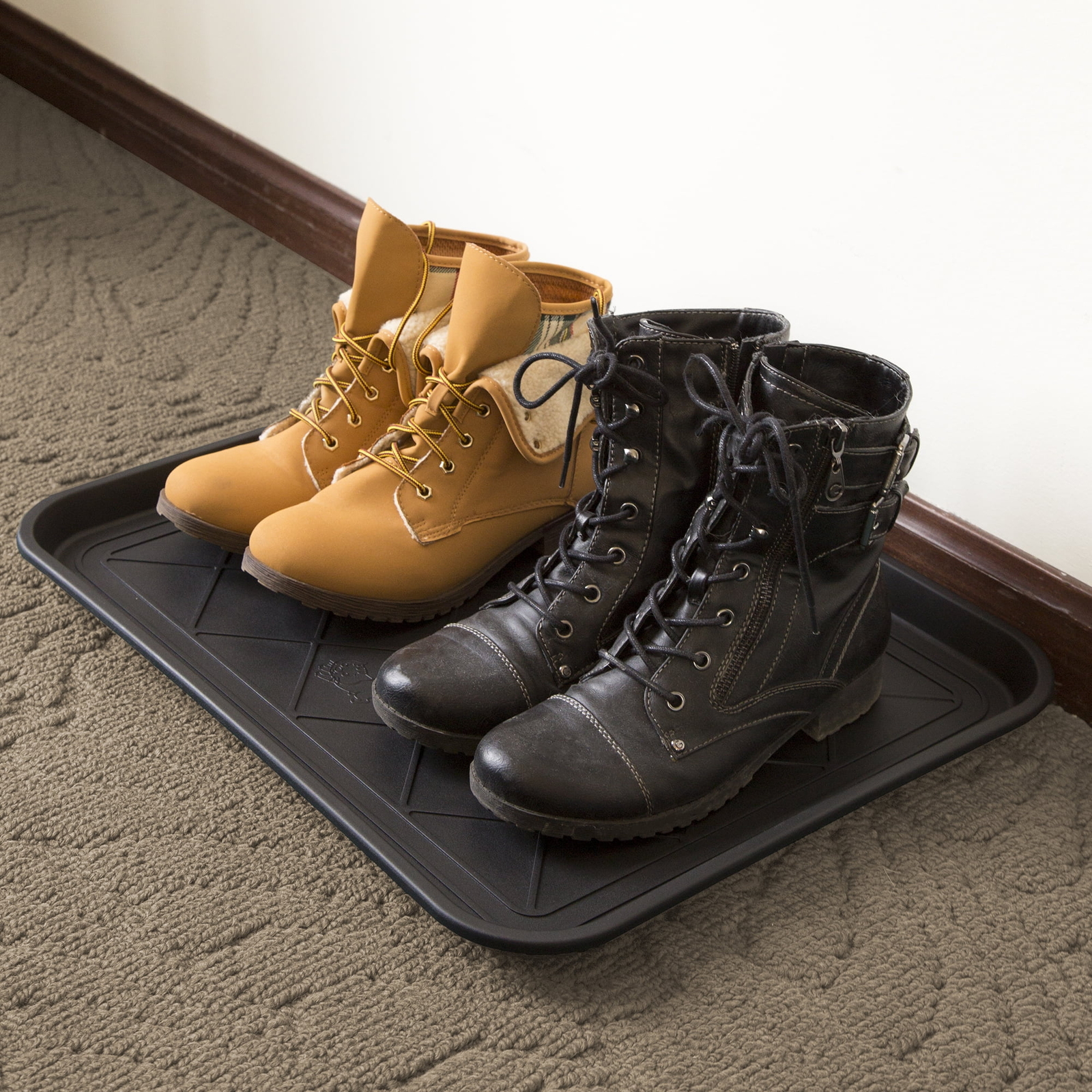 Stalwart Eco Friendly Utility Boot Tray Mat 20 X 15 /small Black for ...