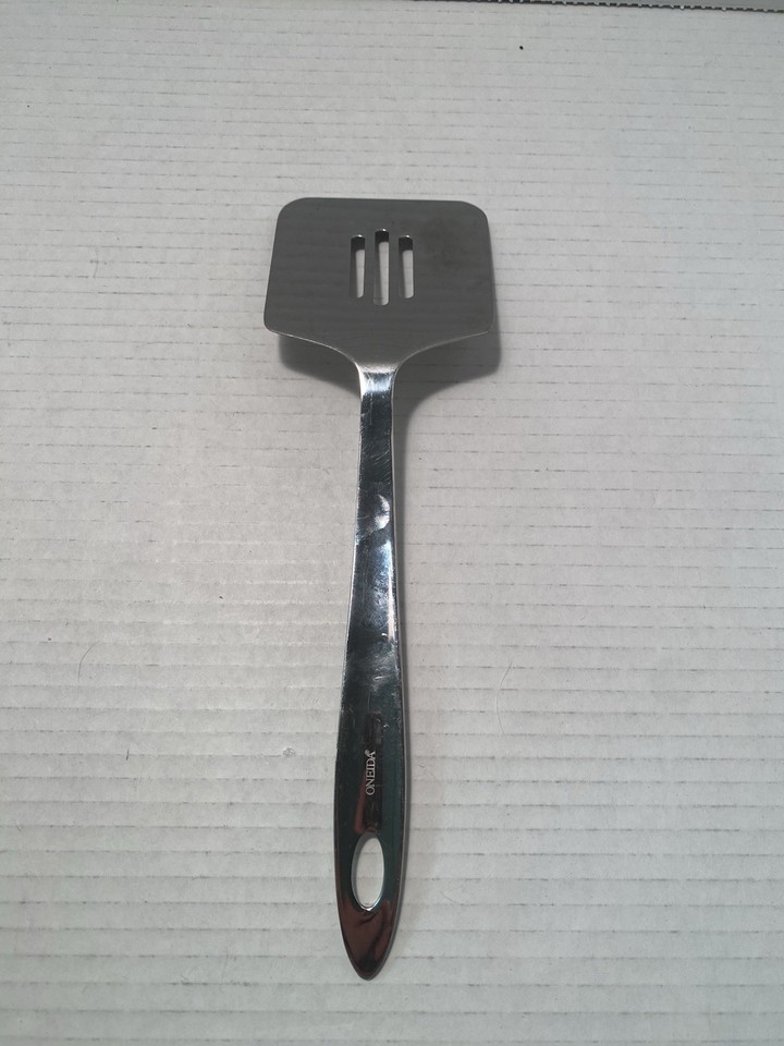 Oneida Stainless Steel Small Slotted Turner Spatula Good Quality 10 ...