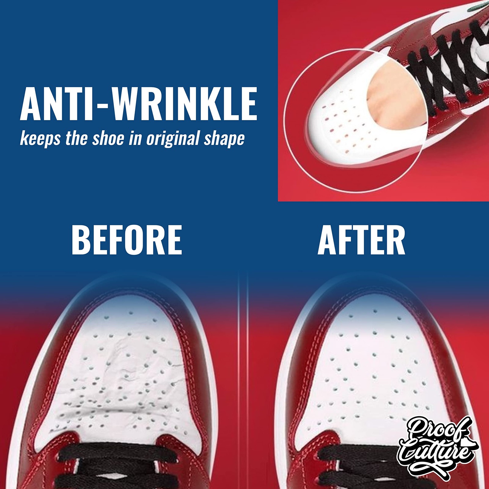 Crease Protectors for Sneakers - Anti-Wrinkle Crease Guards, Shoe ...