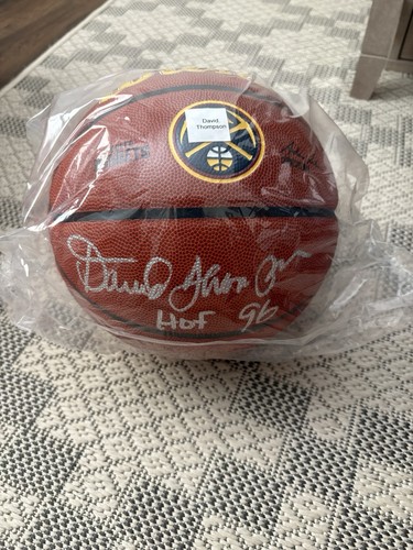 David Thompson Autographed Basketball Denver Nuggets HOF 1996 W/ COA ...