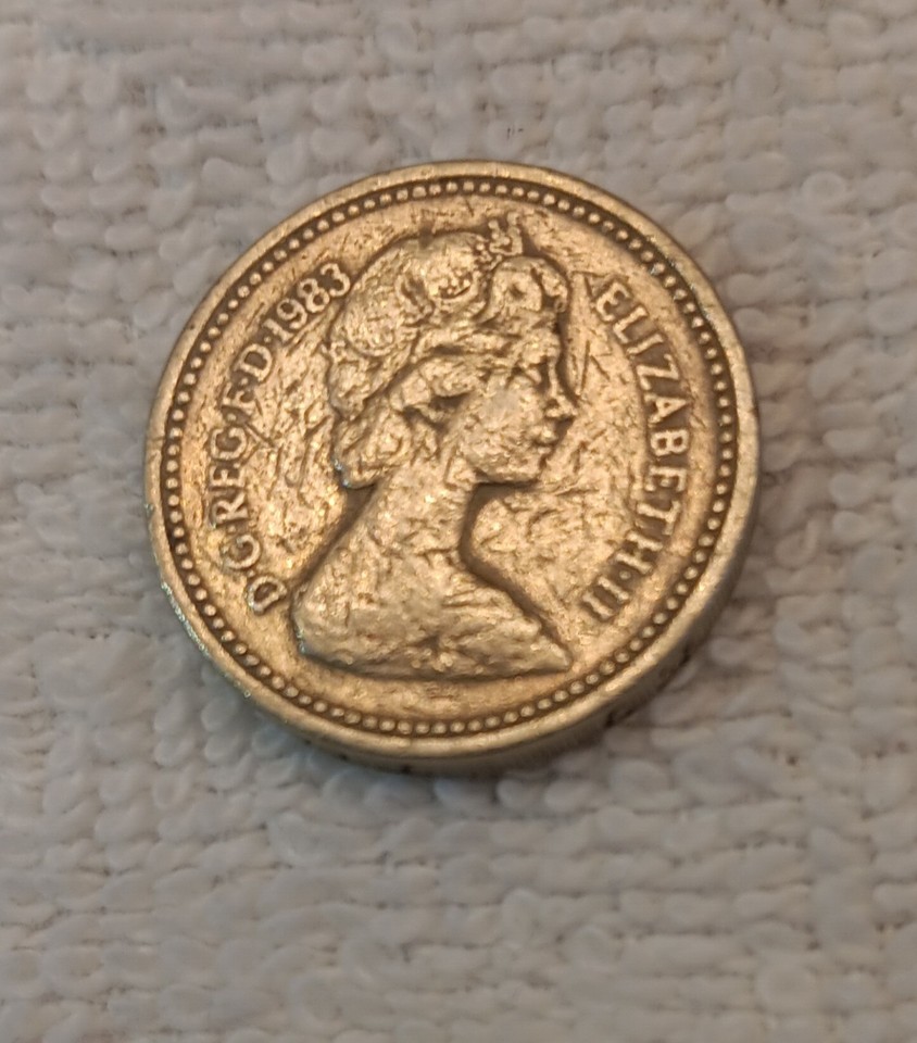 Rare! 1983 One Pound Coin Error Upside Down Rim Queen Elizabeth II. | eBay
