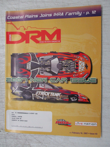 IHRA DRAG REVIEW MAGAZINE FEB 16, 2007 BEAVER BOB MCCARDELL US 41 ...
