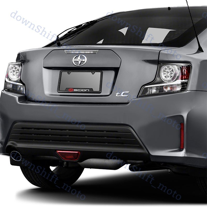 For SCION Carbon Fiber Look License Plate Frame ABS X2 New | eBay