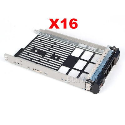 Lot of 16,3.5" SAS SATA HDD Hard Drive Tray Caddy Sled For Dell ...