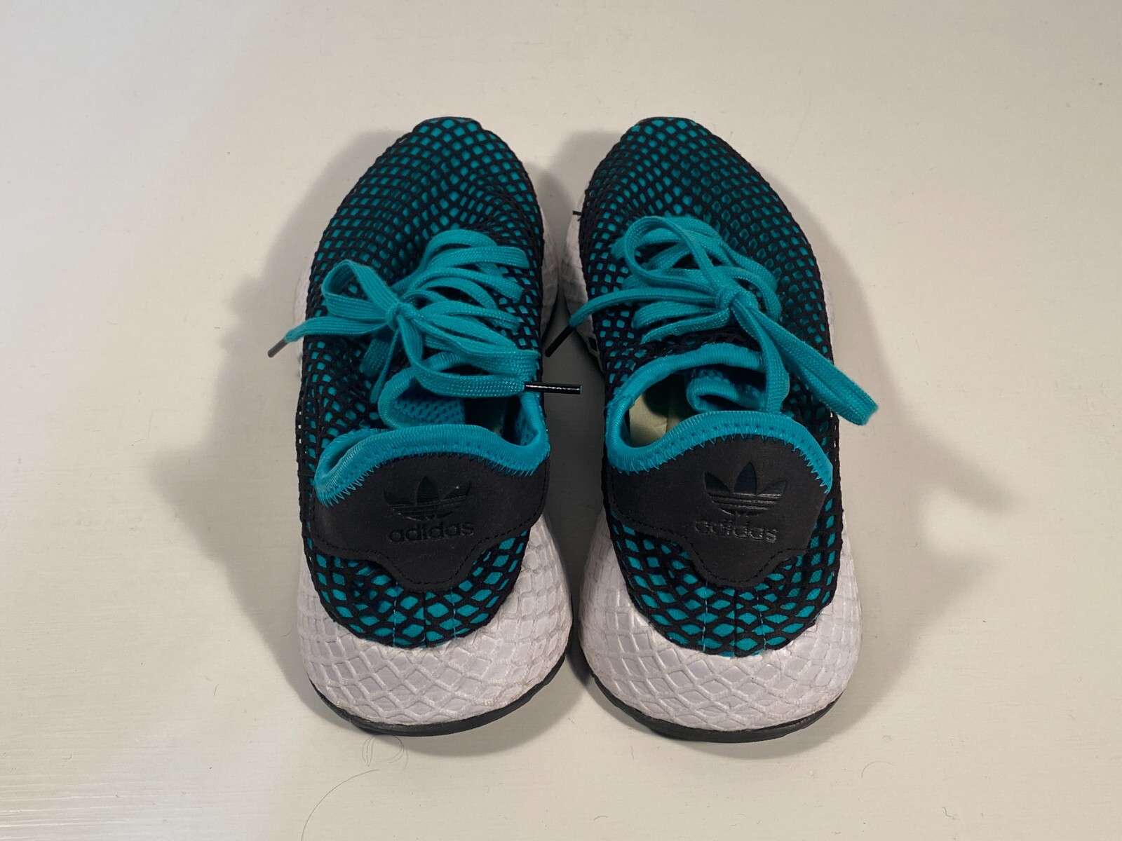 Adidas Deerupt Hi Res Aqua Black Mesh Running Shoes M… - Gem