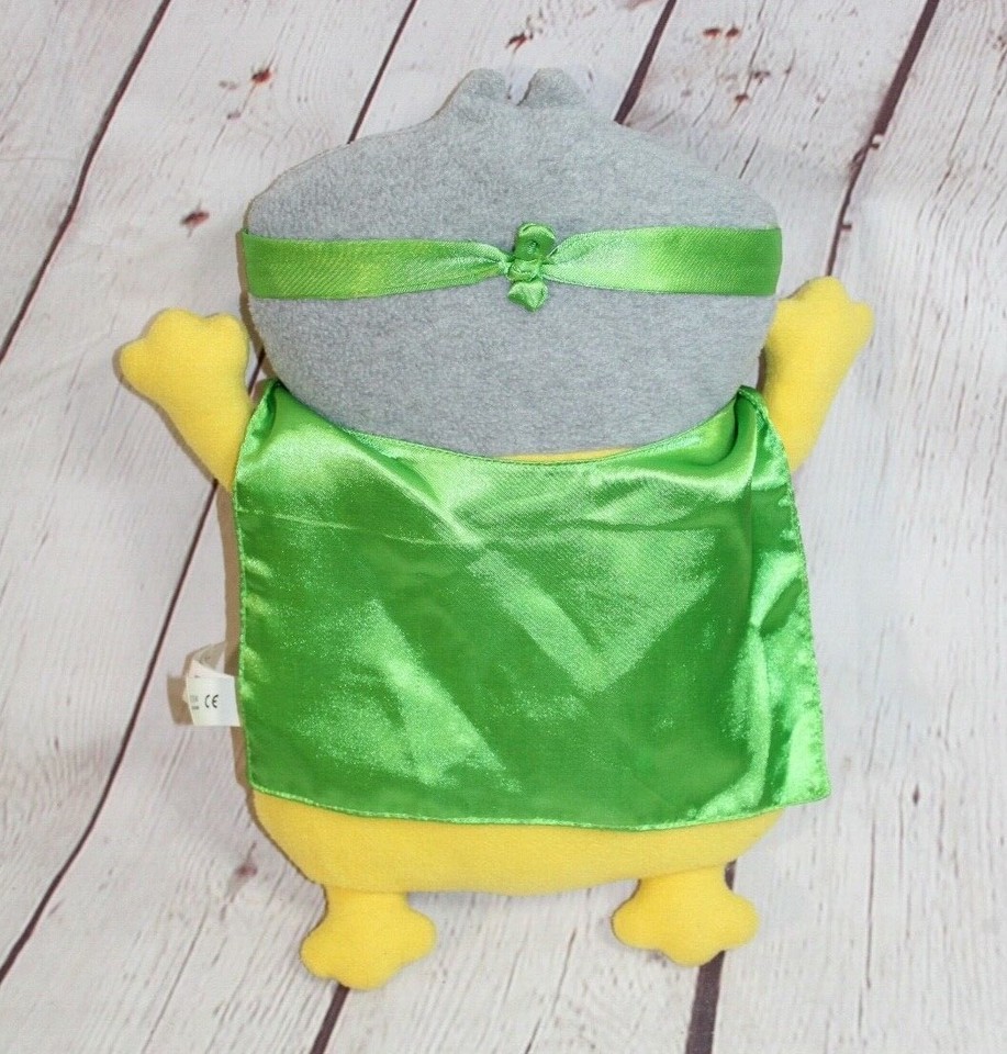 UGLYDOLL "POWER BABO” 13” Plush Soft Toy Yellow & Gray Body Green Mask ...