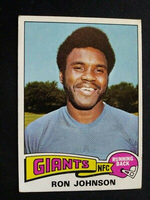 1975 Topps Football Card # 395 Ron Johnson - New York Giants | eBay