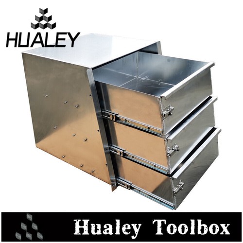 Full Aluminium Toolbox Ute 3 Drawers Draw Setup Slide Tools Storage ...