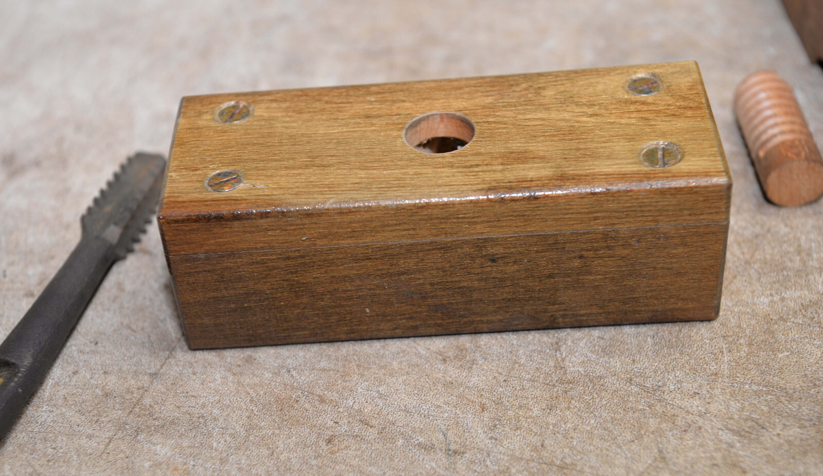 Vintage Maples 3/4" x 6 TPI wood tap & die set woodworking clamp tool ...