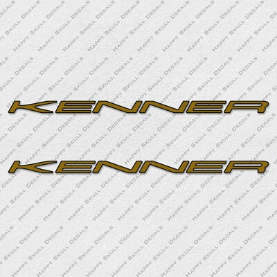 Kenner Boat Logo Gold Decals Stickers Set of 2 | 44" Long