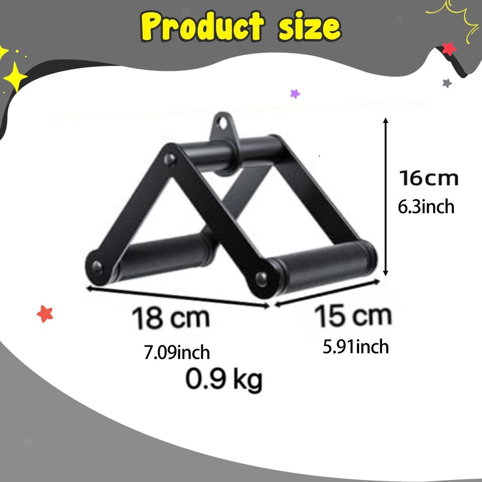Double D Row Handle Steel Triangle V Bar for Strength Training Device ...