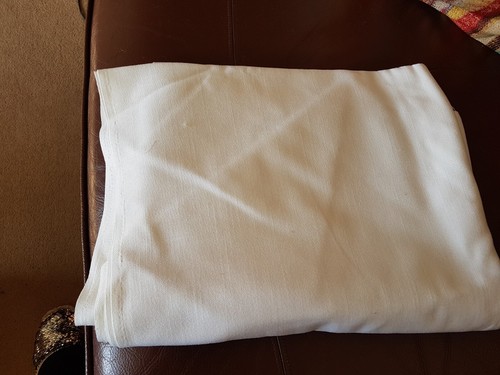 Fabulous new vintage white linen/polyester fabric, 236cm by 150cm | eBay UK